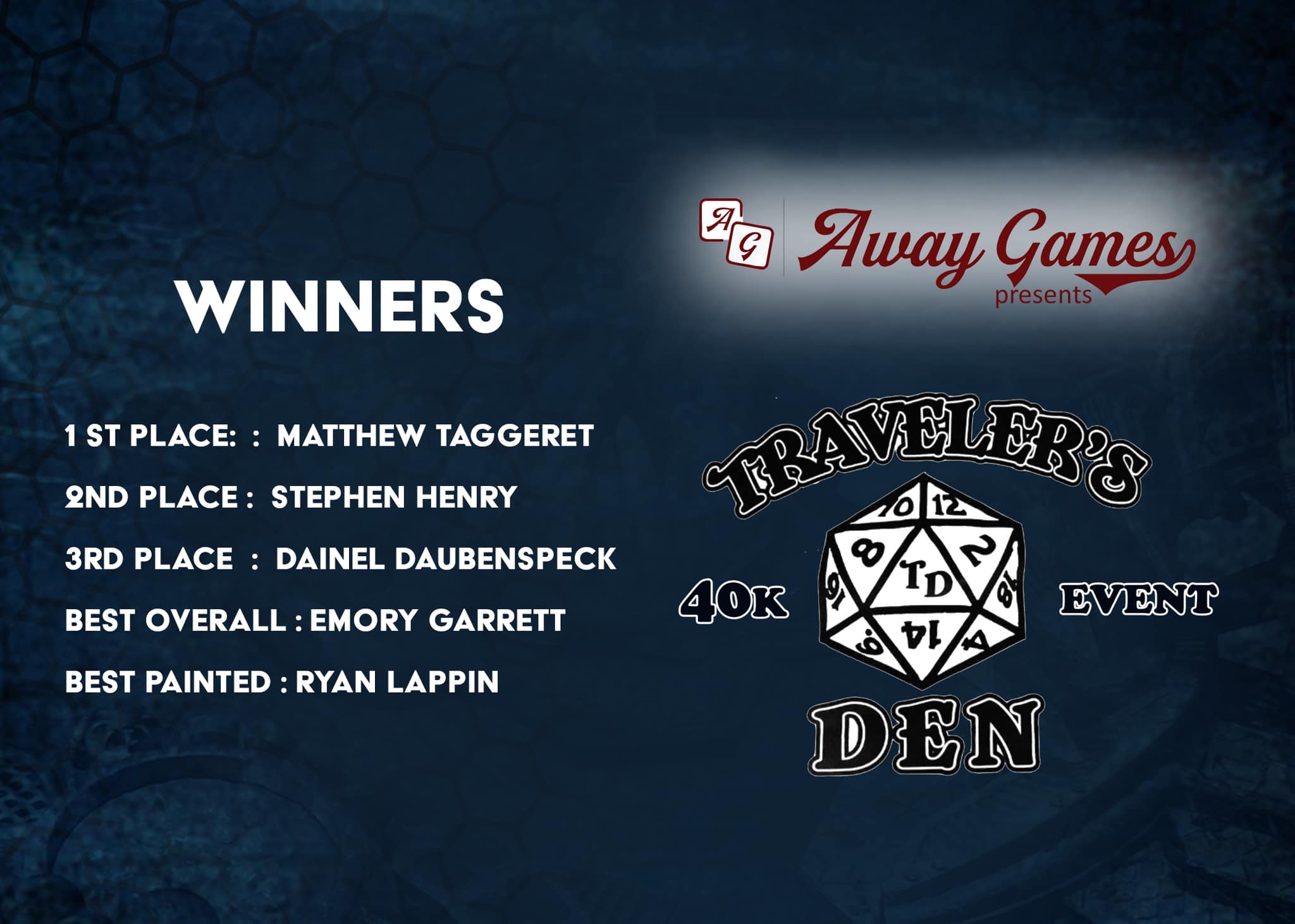 Away Games - Traveler's Den 40K Event